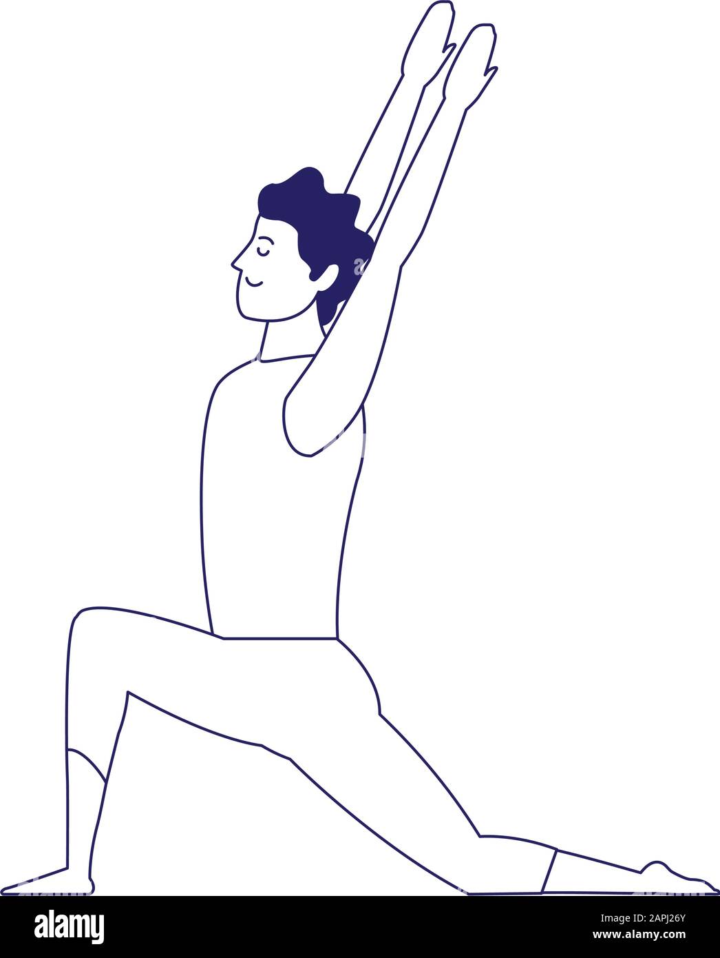 happy man doing yoga icon, flat design Stock Vector Image & Art - Alamy