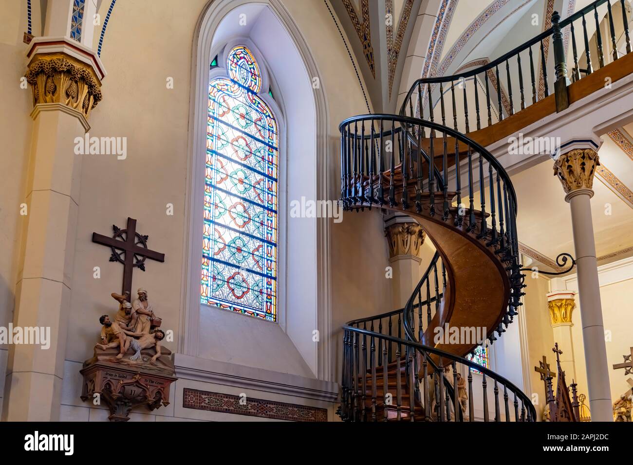 Loretto chapel santa fe staircase hi-res stock photography and images ...