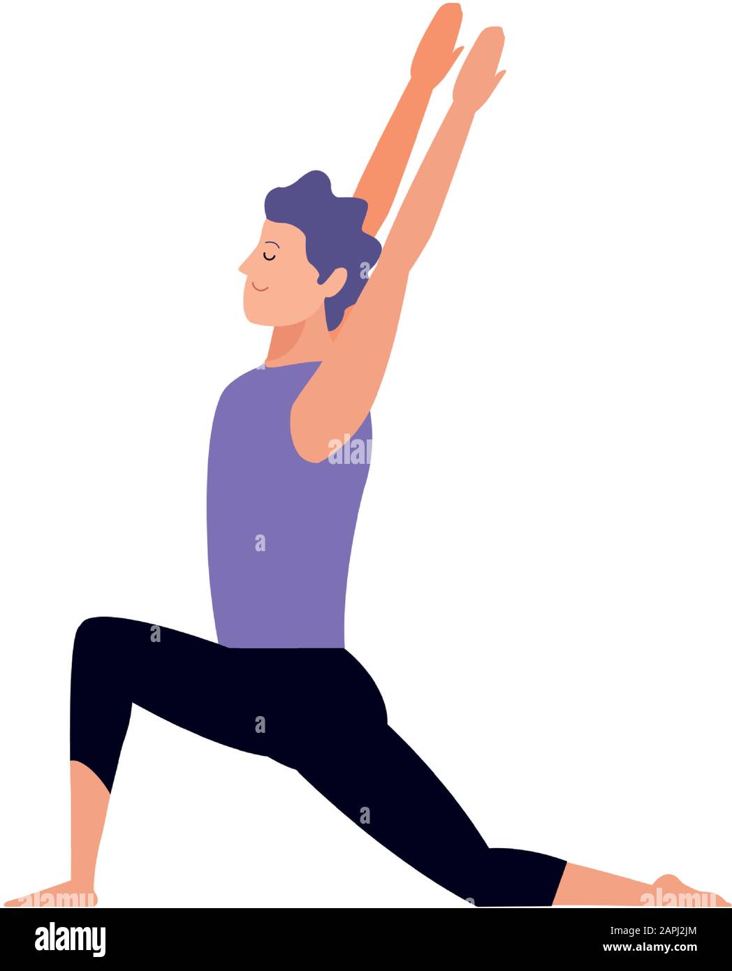 happy man doing yoga icon Stock Vector Image & Art - Alamy