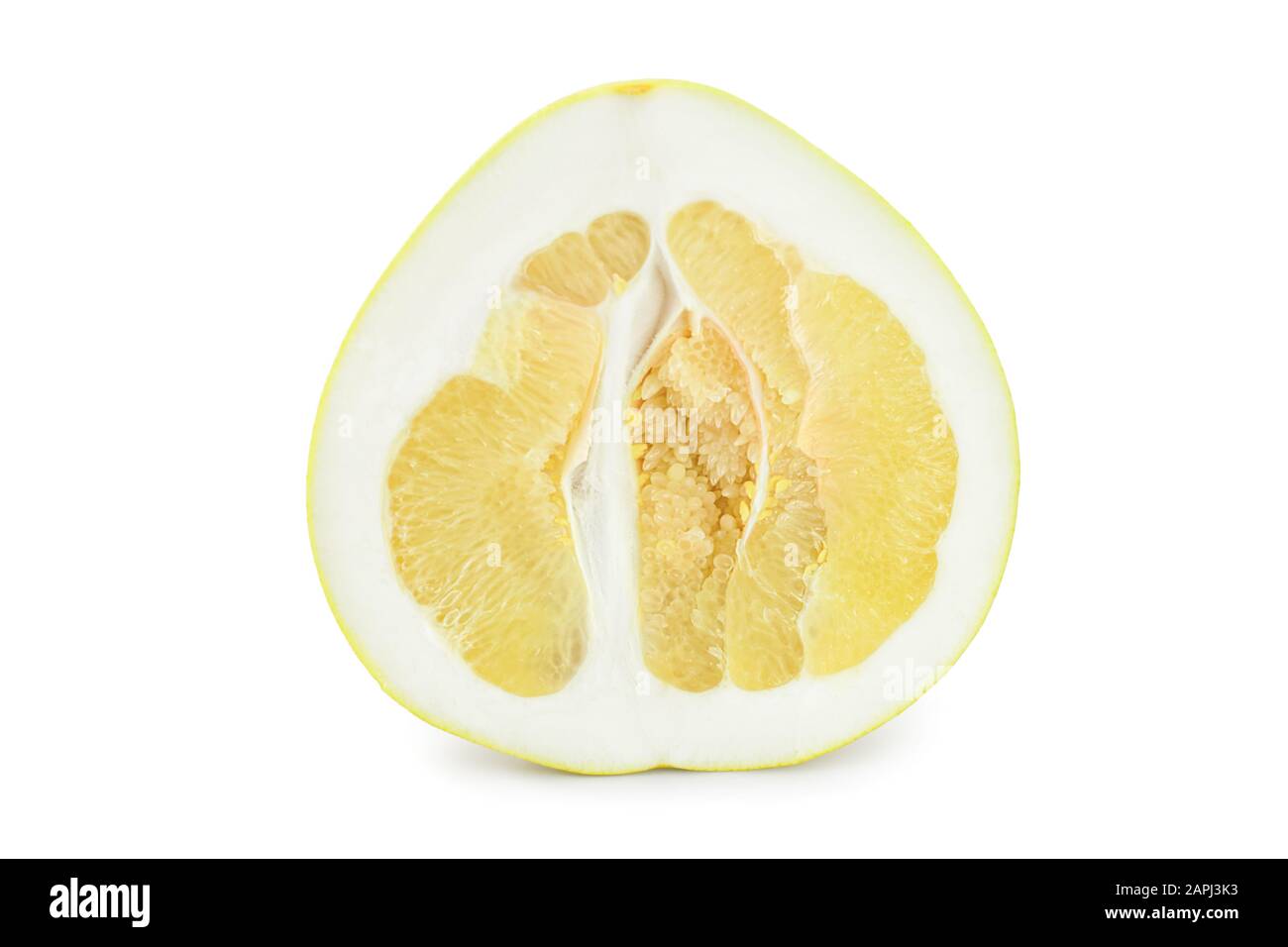 half of pomelo isolated on white background Stock Photo - Alamy
