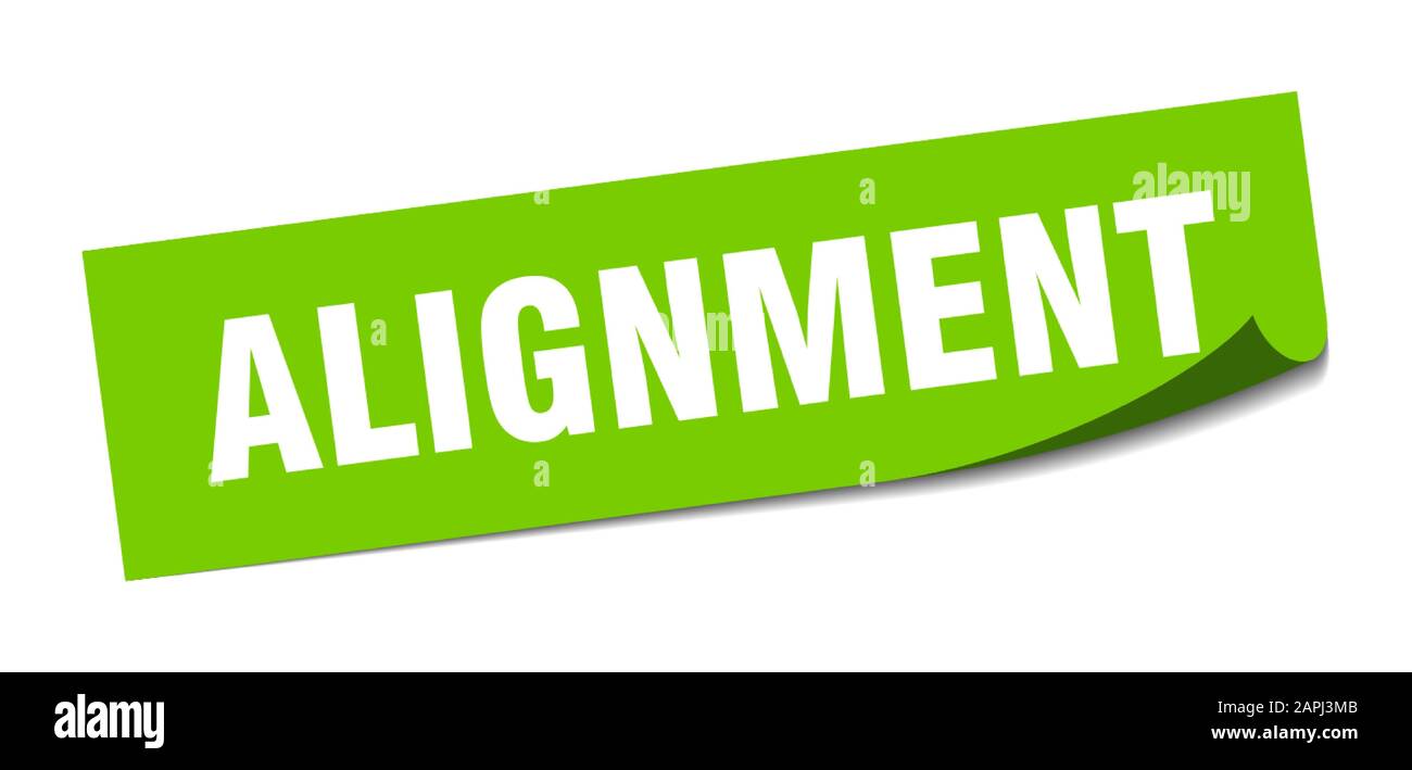 alignment sticker. alignment square sign. alignment. peeler Stock ...