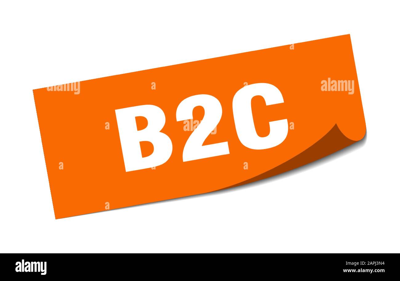 b2c sticker. b2c square sign. b2c. peeler Stock Vector Image & Art - Alamy