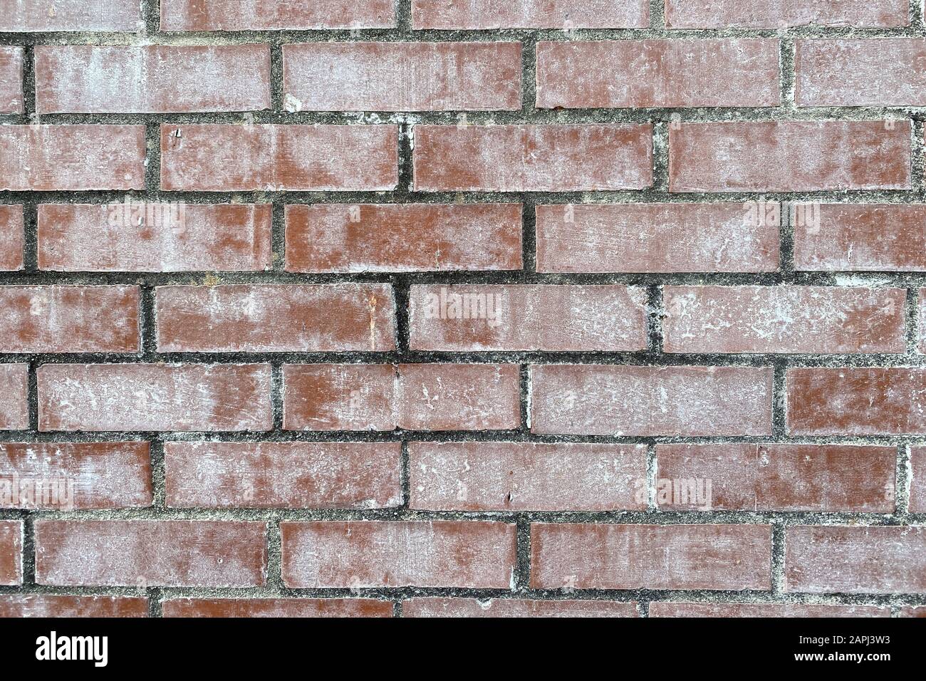 a vintage faded white washed red brick wall Stock Photo - Alamy