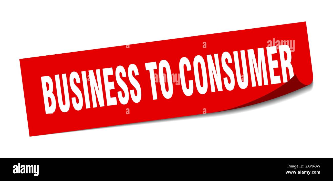 business to consumer sticker. business to consumer square sign ...
