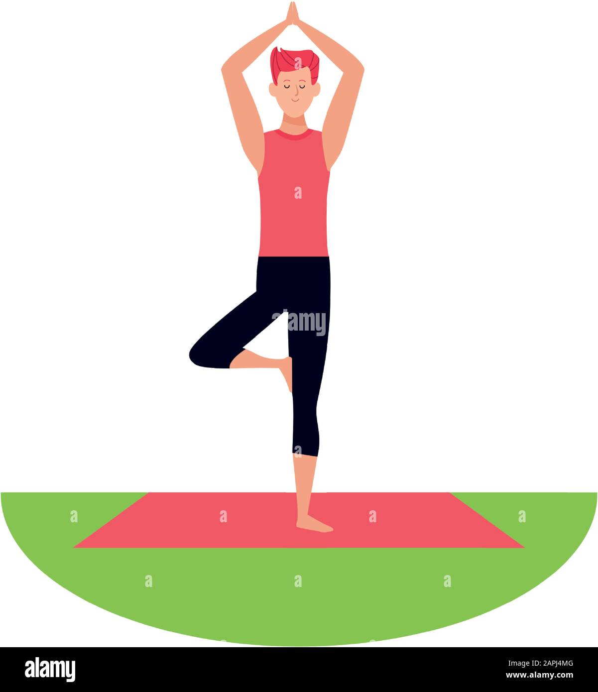 man doing yoga outdoors icon Stock Vector Image & Art - Alamy