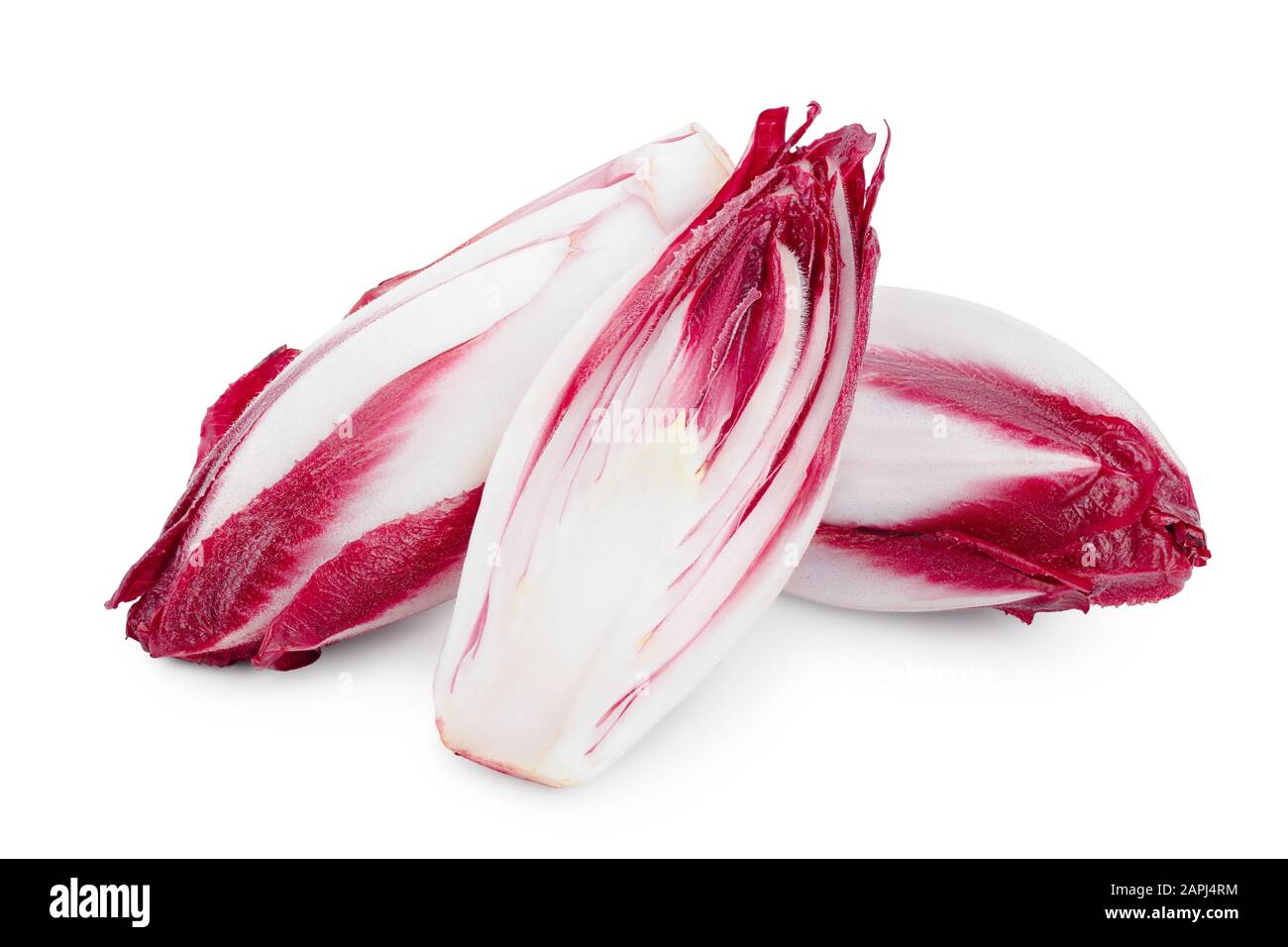 red chicory or radicchio isolated on white background Stock Photo - Alamy
