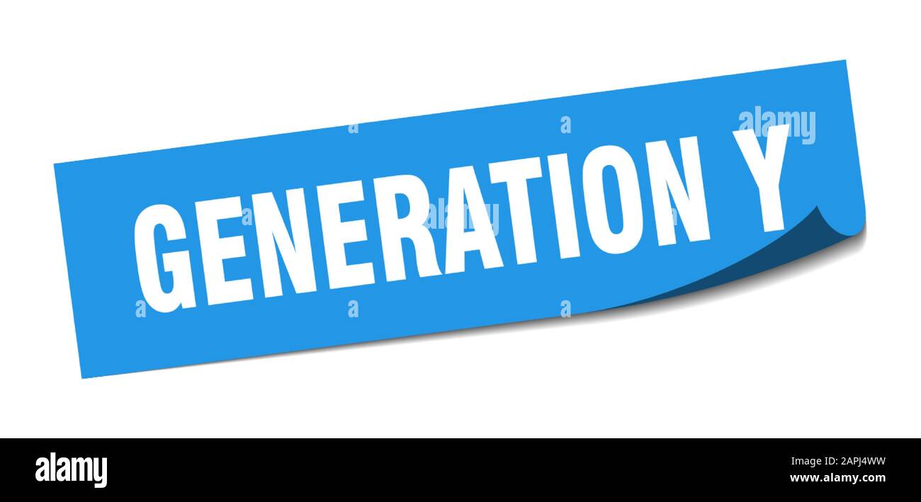 generation y sticker. generation y square sign. generation y. peeler ...