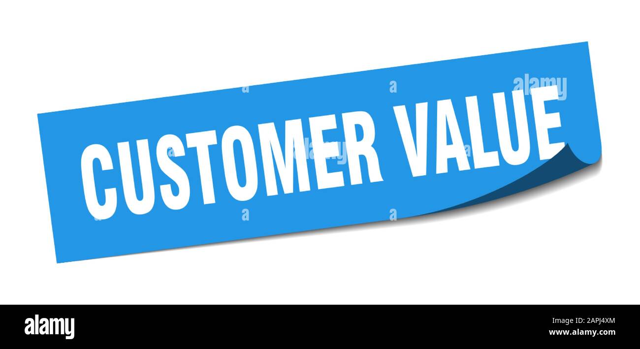 customer value sticker. customer value square sign. customer value ...