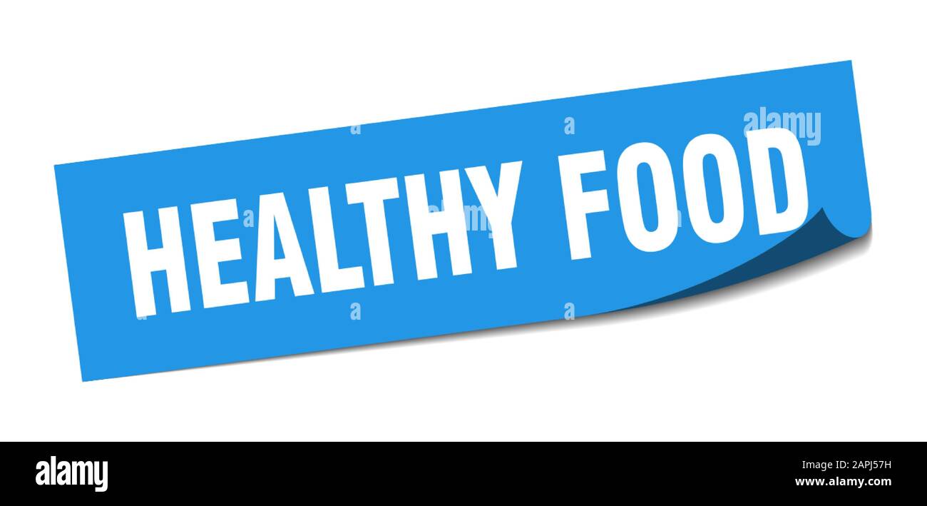 healthy food sticker. healthy food square sign. healthy food. peeler ...