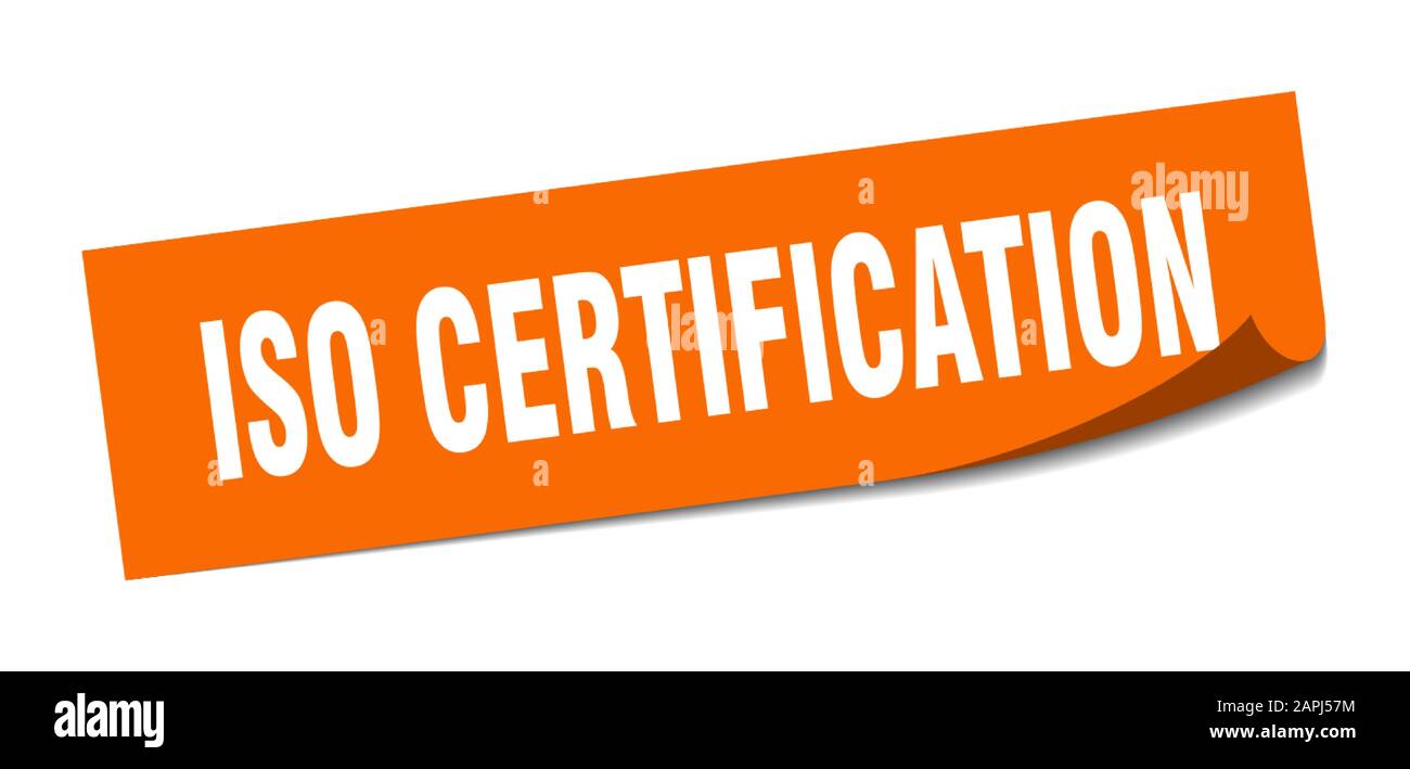 iso certification sticker. iso certification square sign. iso ...