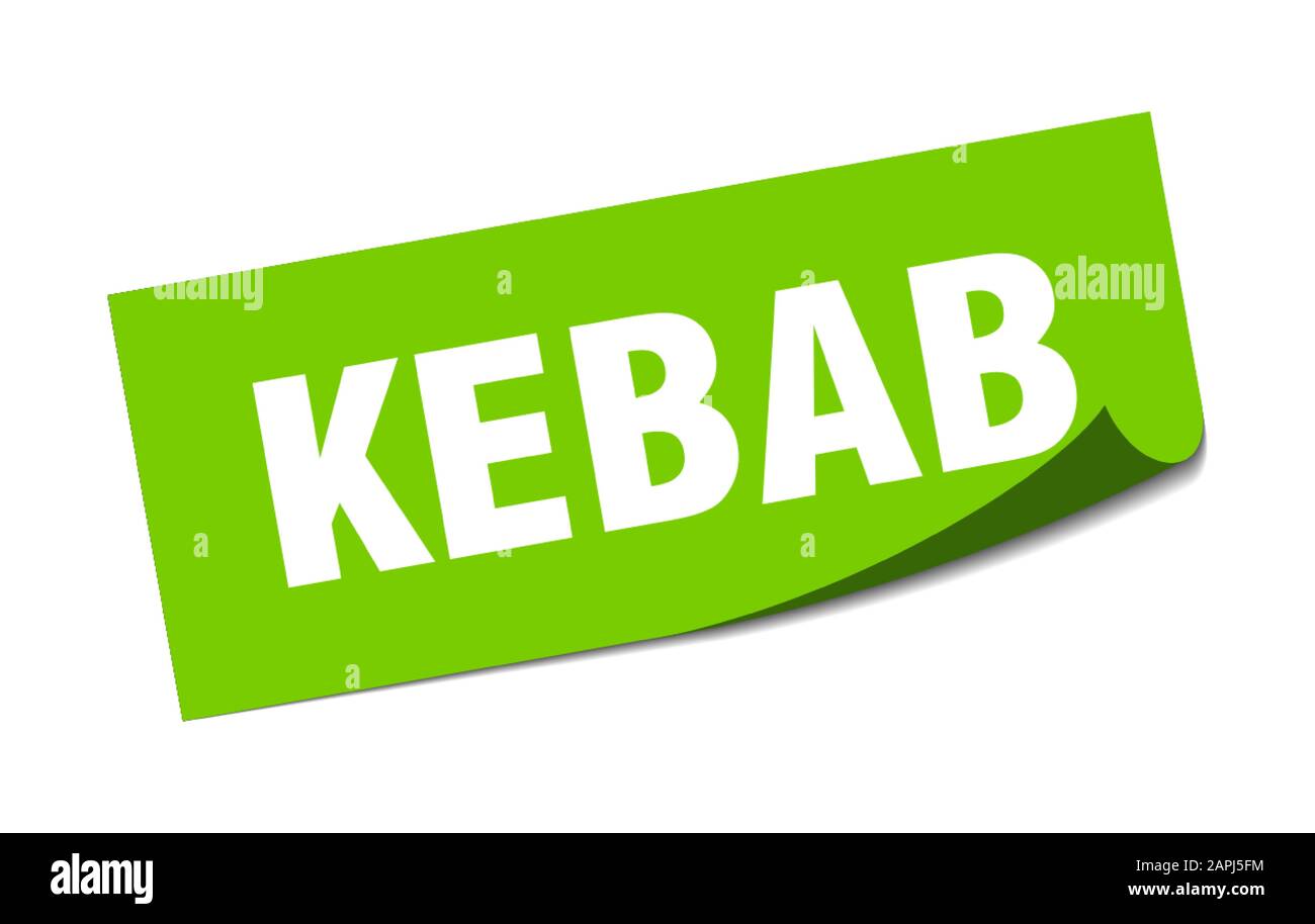 kebab sticker. kebab square sign. kebab. peeler Stock Vector Image ...