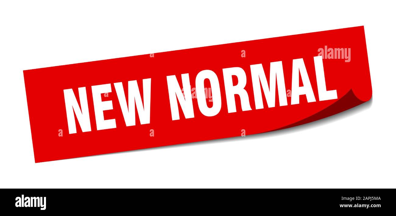 new normal sticker. new normal square sign. new normal. peeler Stock ...