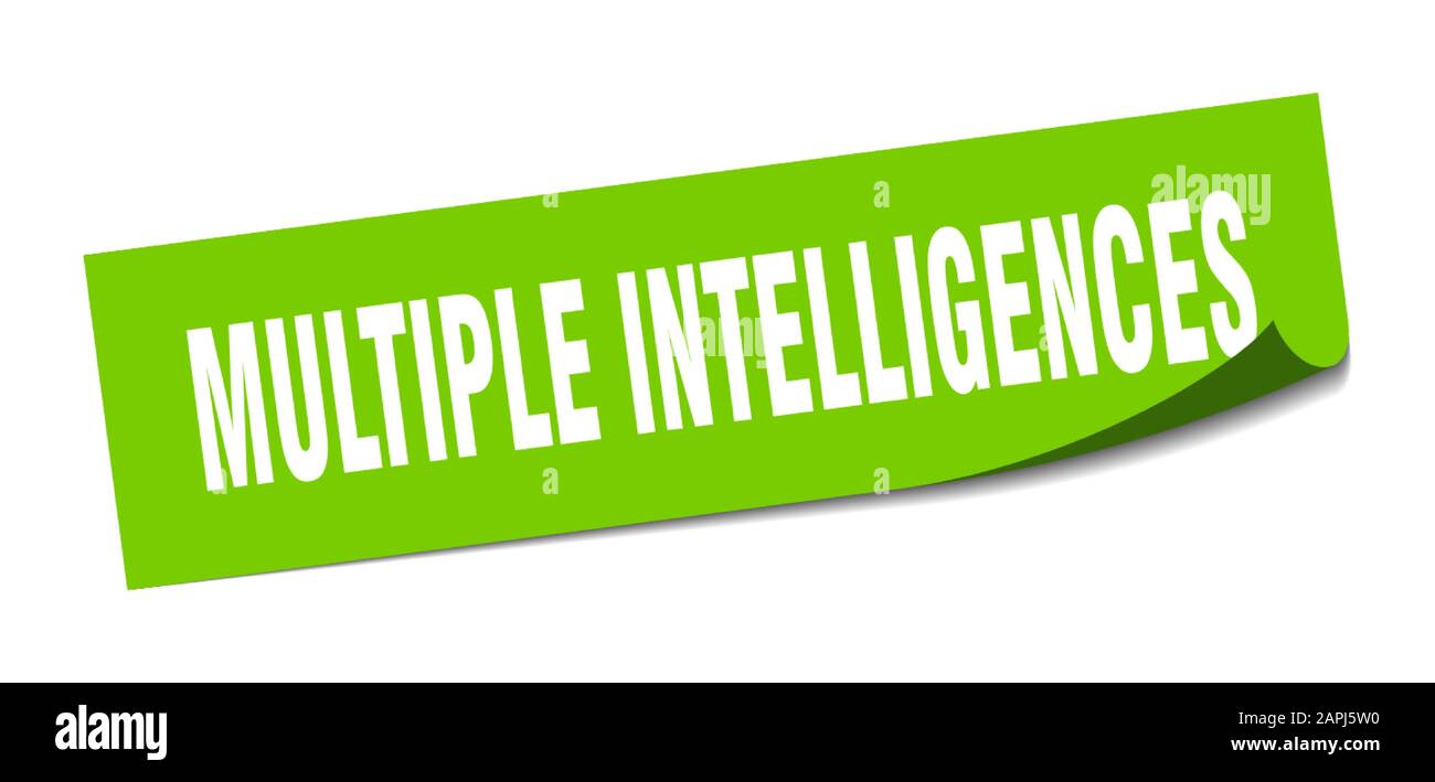 multiple intelligences sticker. multiple intelligences square sign ...