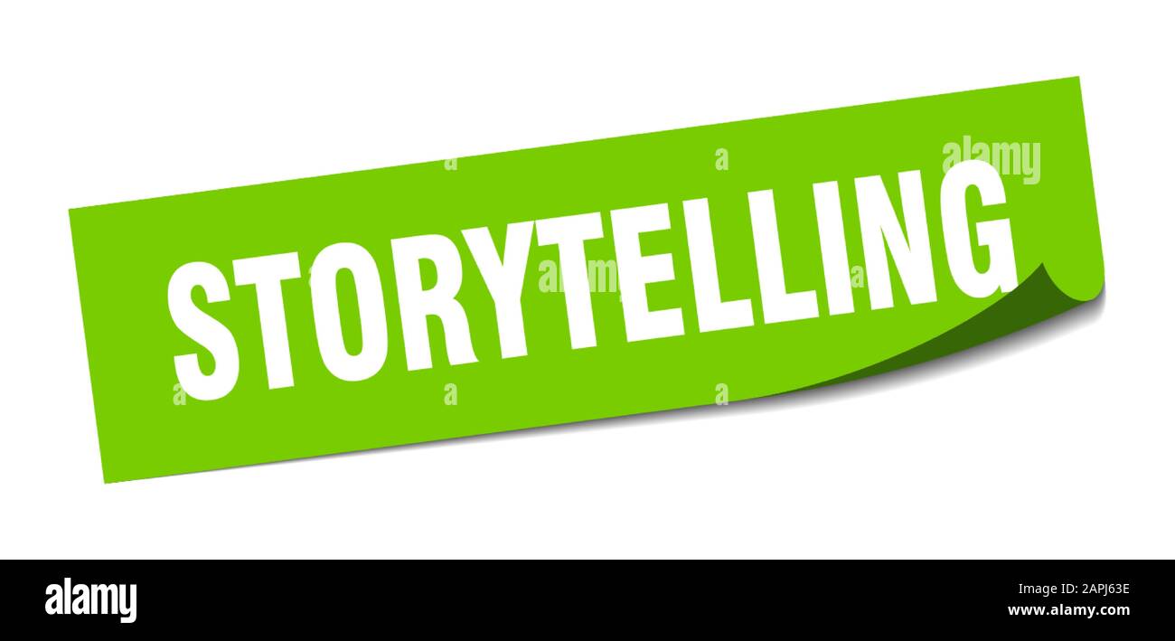 storytelling sticker. storytelling square sign. storytelling. peeler ...