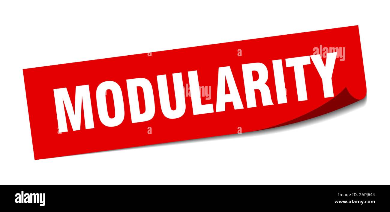 modularity sticker. modularity square sign. modularity. peeler Stock ...
