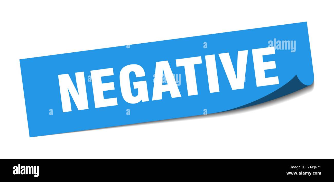 negative sticker. negative square sign. negative. peeler Stock Vector ...