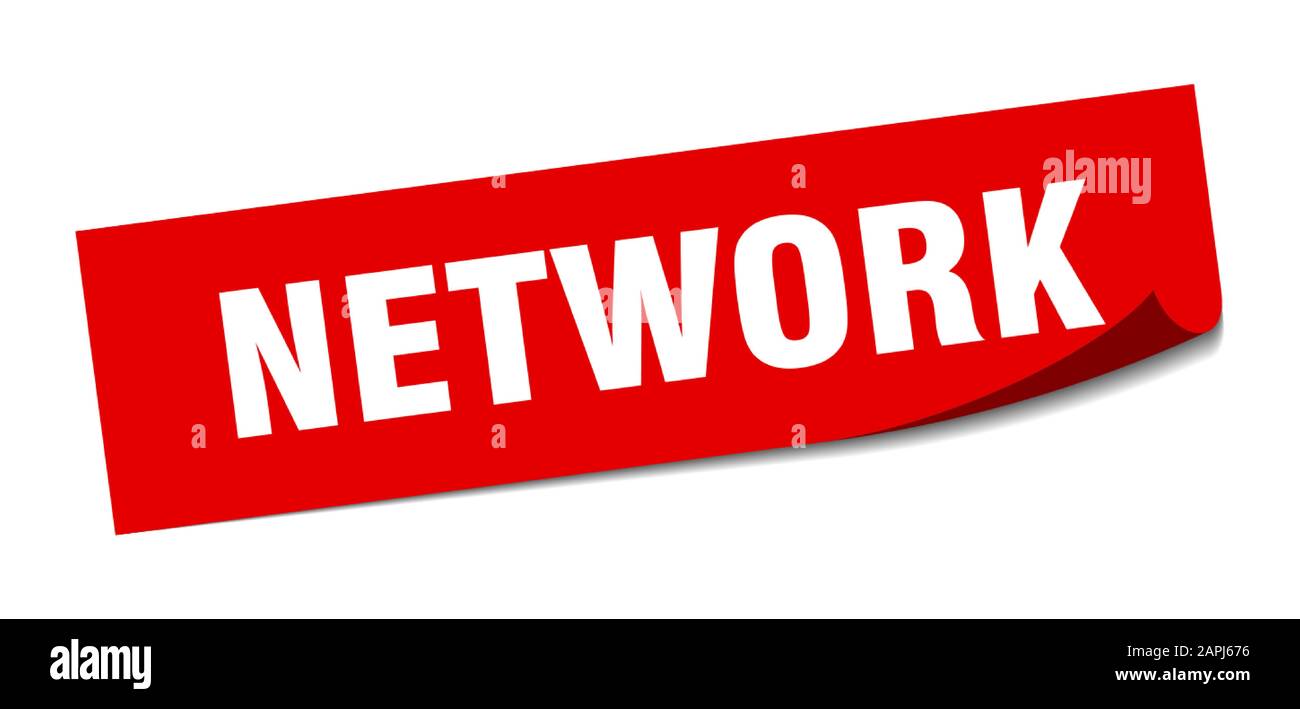 network sticker. network square sign. network. peeler Stock Vector ...