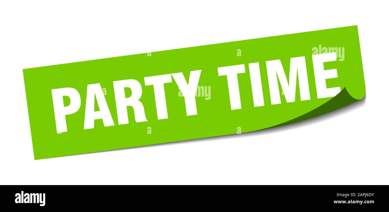 party time sticker. party time square sign. party time. peeler Stock ...
