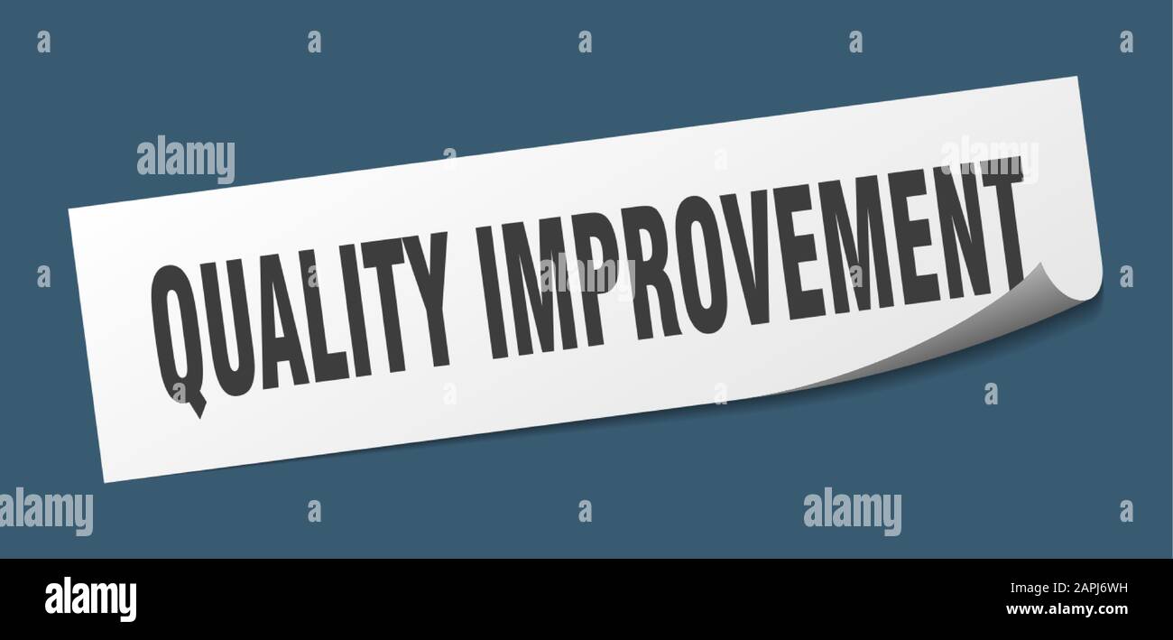 quality improvement sticker. quality improvement square sign. quality ...