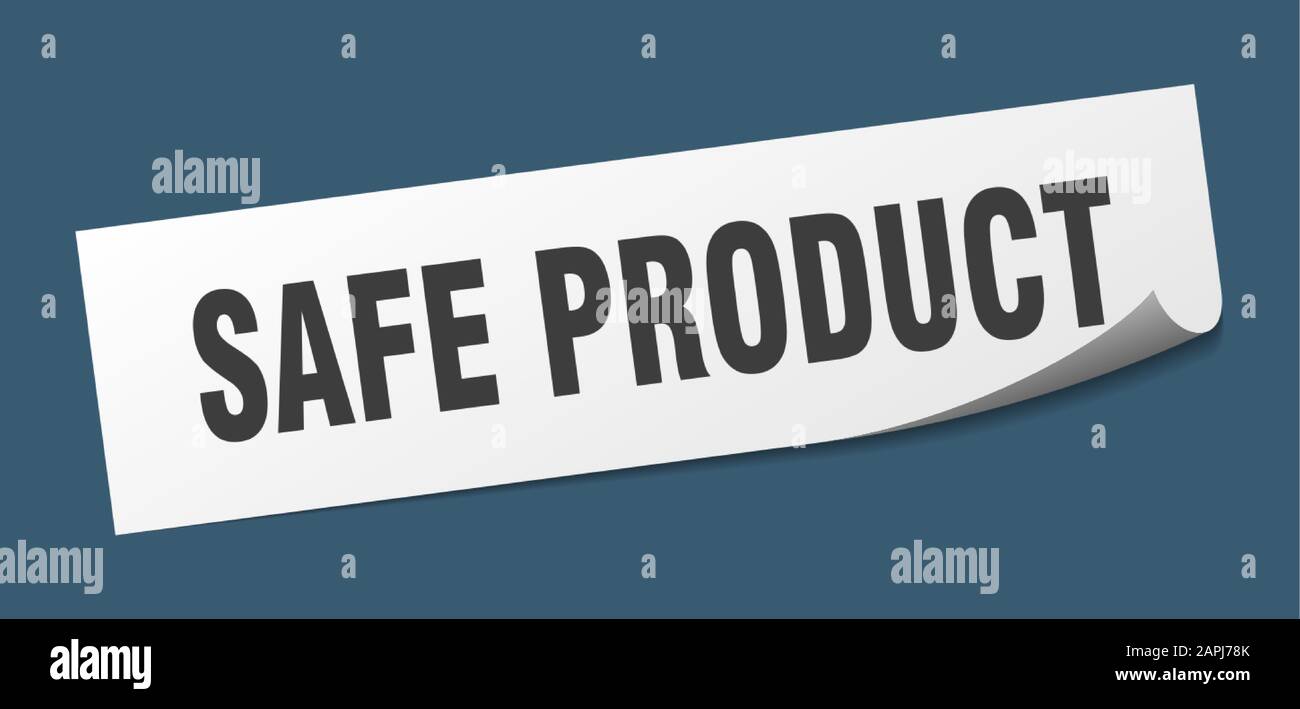 safe product sticker. safe product square sign. safe product. peeler ...