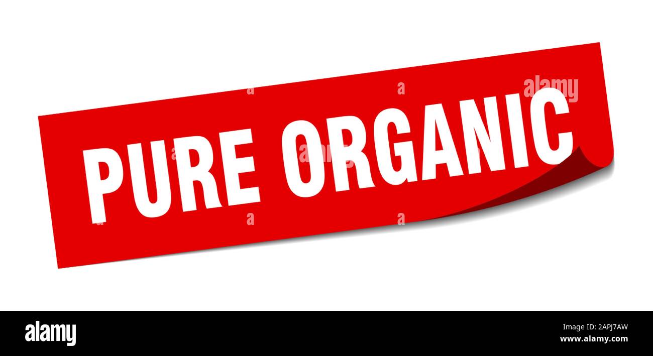 pure organic sticker. pure organic square sign. pure organic. peeler ...