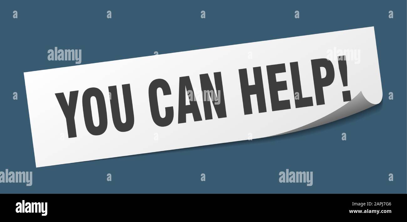 you can help sticker. you can help square sign. you can help. peeler ...