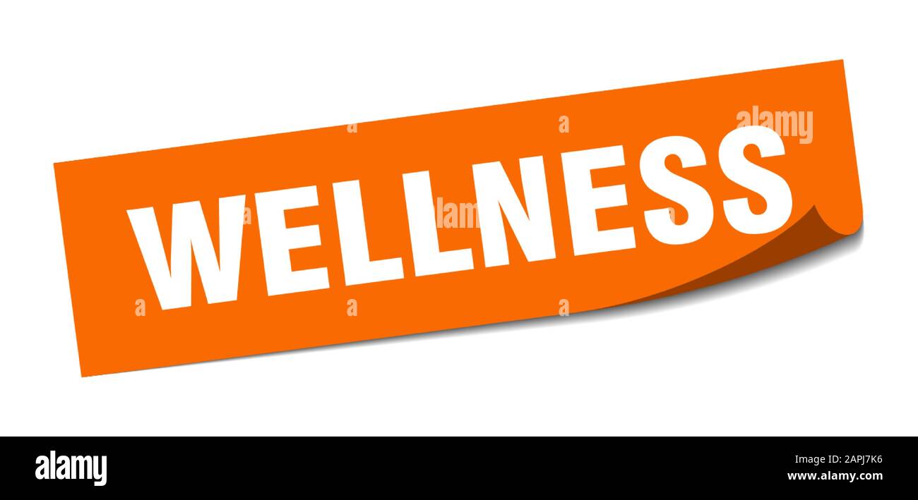 wellness sticker. wellness square sign. wellness. peeler Stock Vector ...