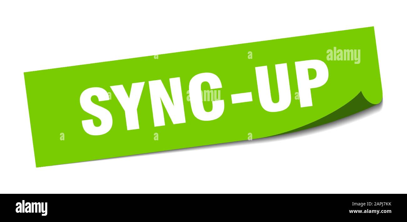 sync-up sticker. sync-up square sign. sync-up. peeler Stock Vector ...