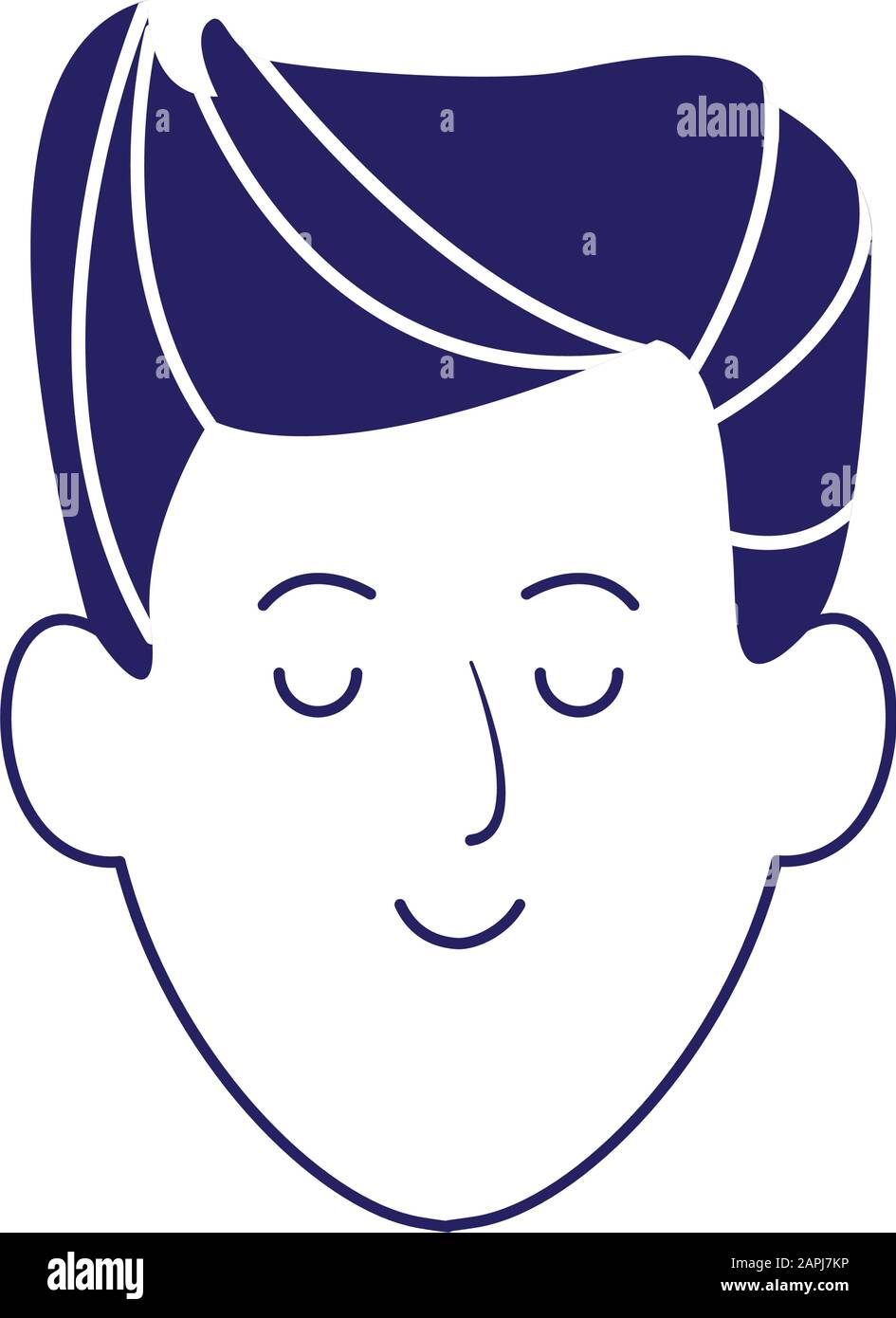 cartoon man face icon, flat design Stock Vector Image & Art - Alamy