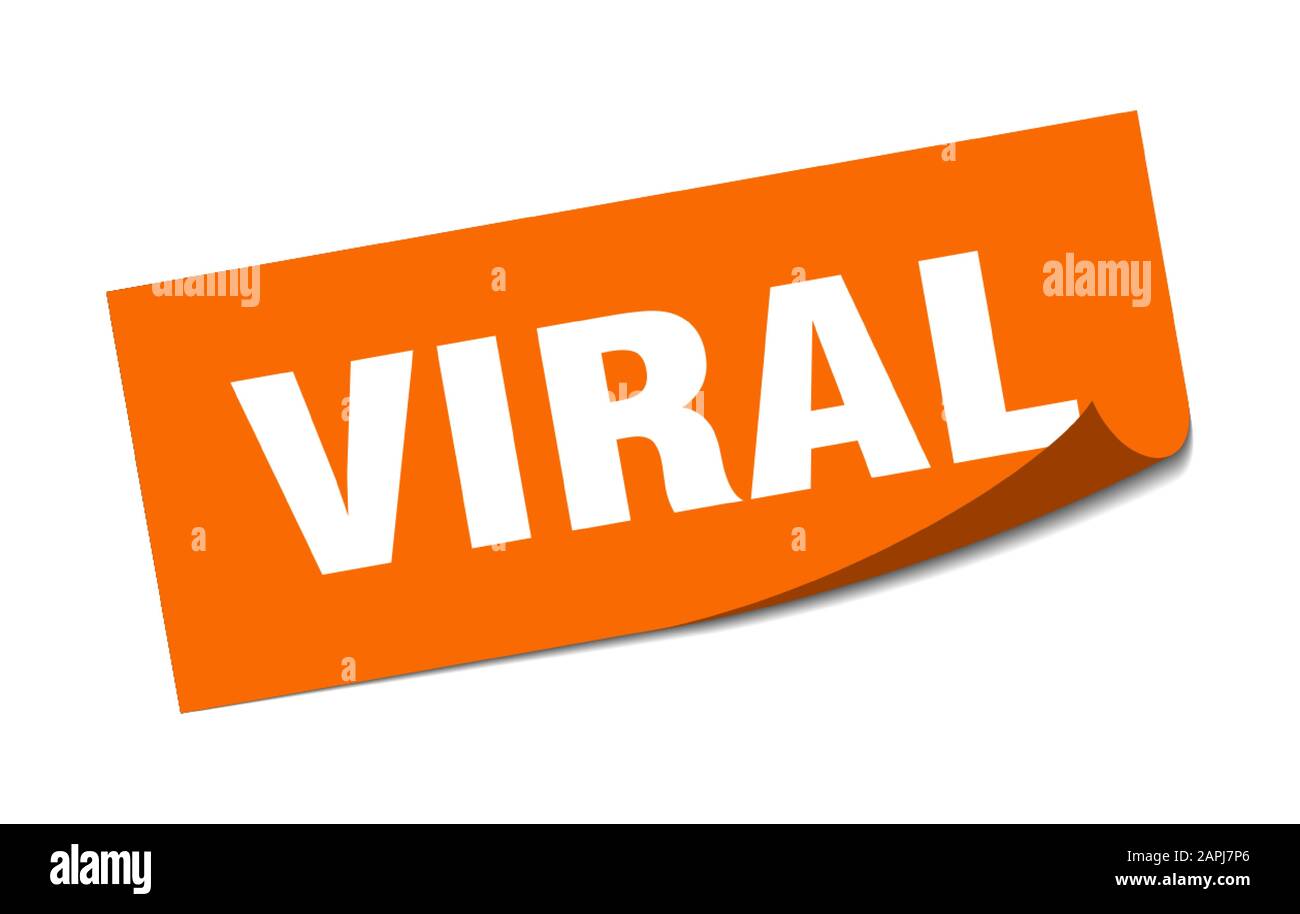 viral sticker. viral square sign. viral. peeler Stock Vector Image ...