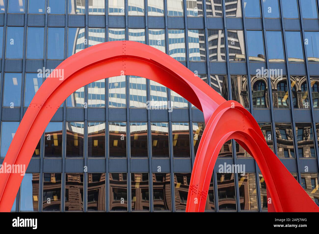 Alexander Calder's Flamingo sculpture, Federal Plaza, Chicago, Illinois ...