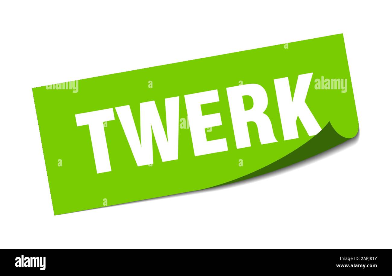 twerk sticker. twerk square sign. twerk. peeler Stock Vector Image ...