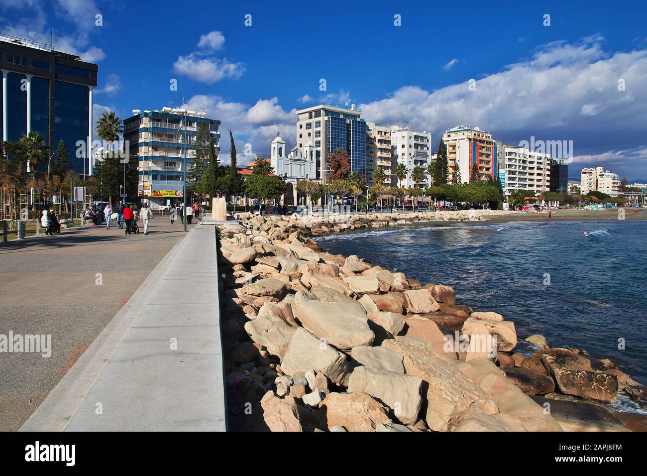 Limassol/Cyprus - 03 Jan 2016: The waterfront in Limassol, Cyprus Stock ...