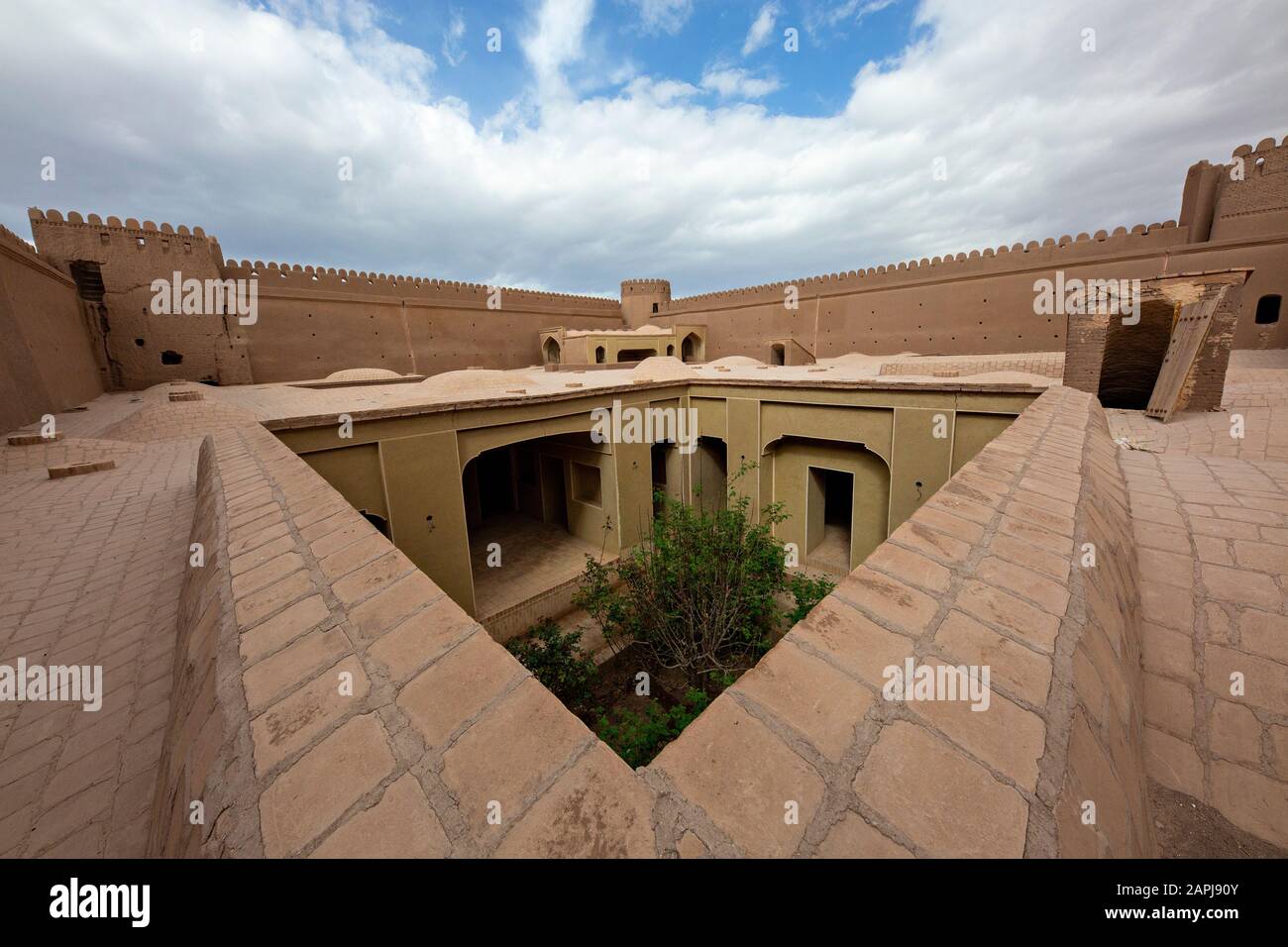 Remains of medieval fort of Rayen in Iran Stock Photo - Alamy