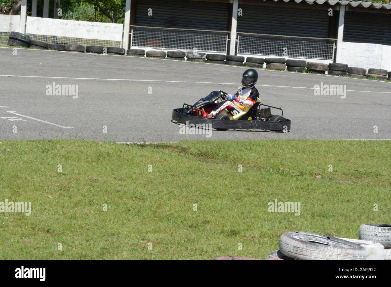 Side view karting track karts hi-res stock photography and images - Alamy