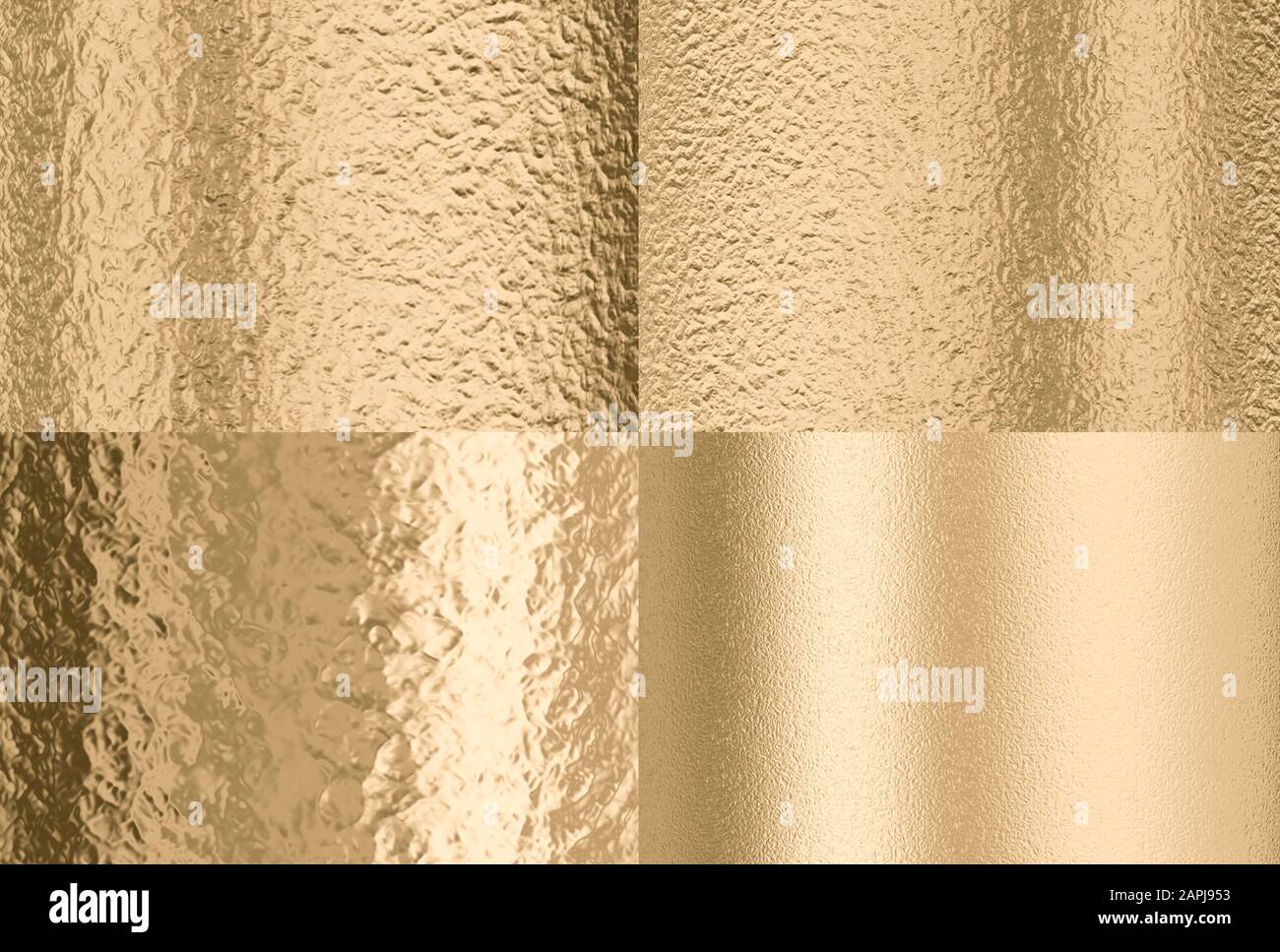 gold hammered effect background, four different solutions with ...