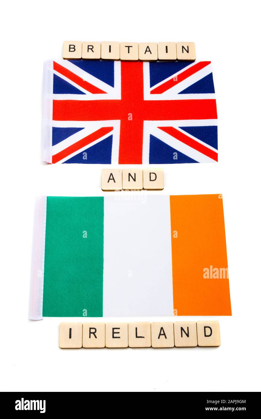 The national flag of the United Kingdom and the Republic of Ireland on ...