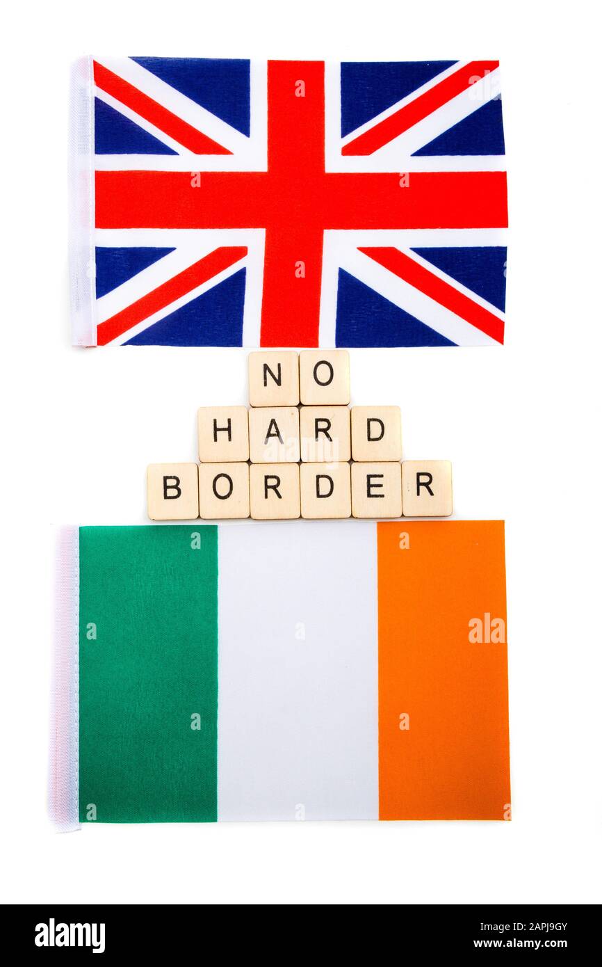 The national flag of the United Kingdom and the Republic of Ireland on ...