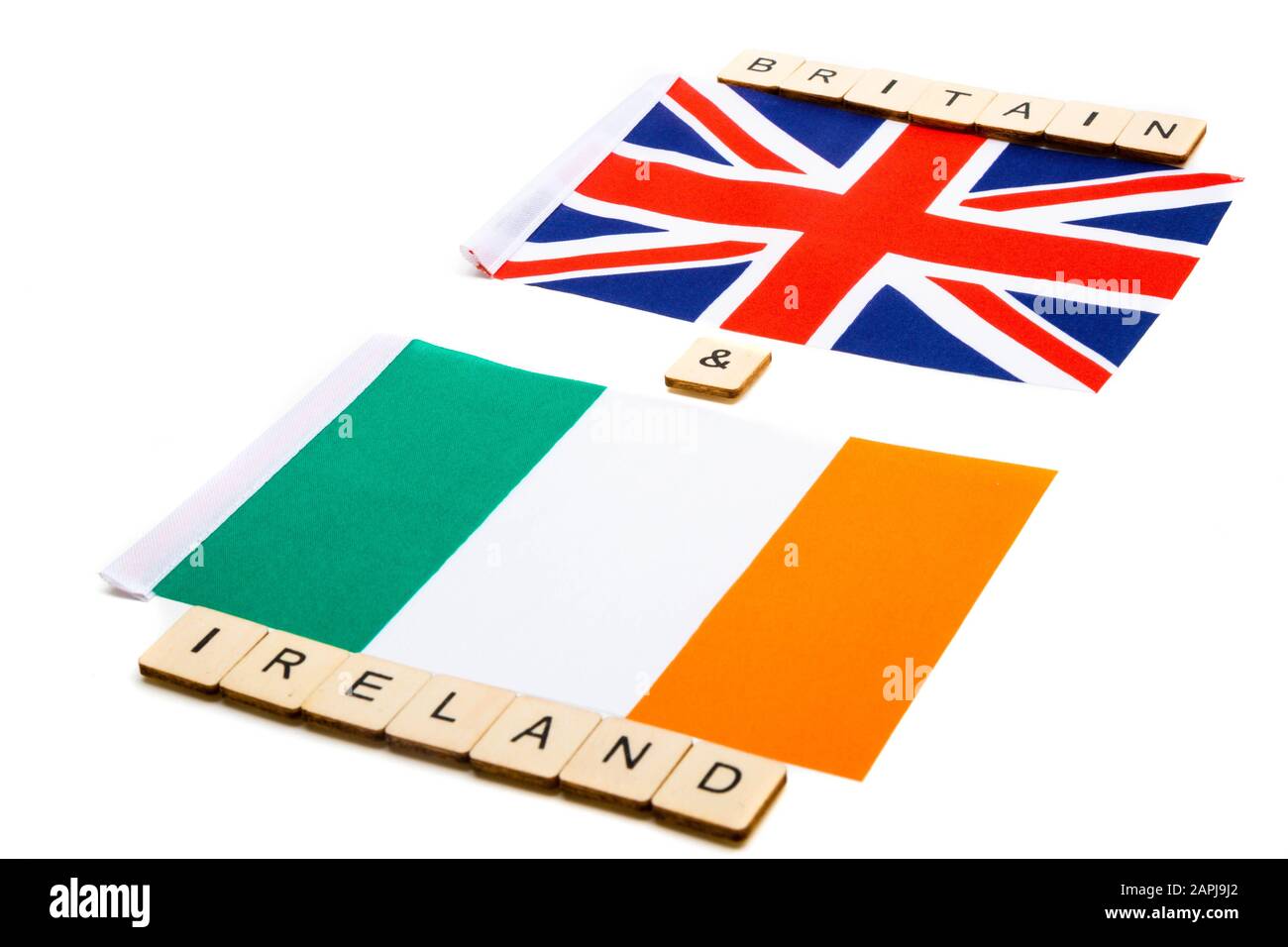 The national flag of the United Kingdom and the Republic of Ireland on ...
