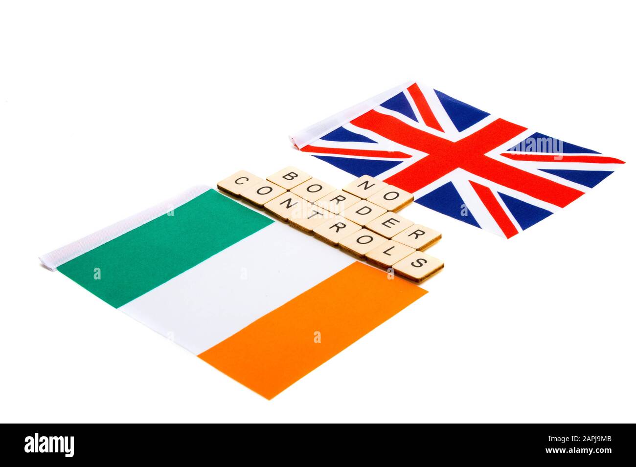The national flag of the United Kingdom and the Republic of Ireland on ...