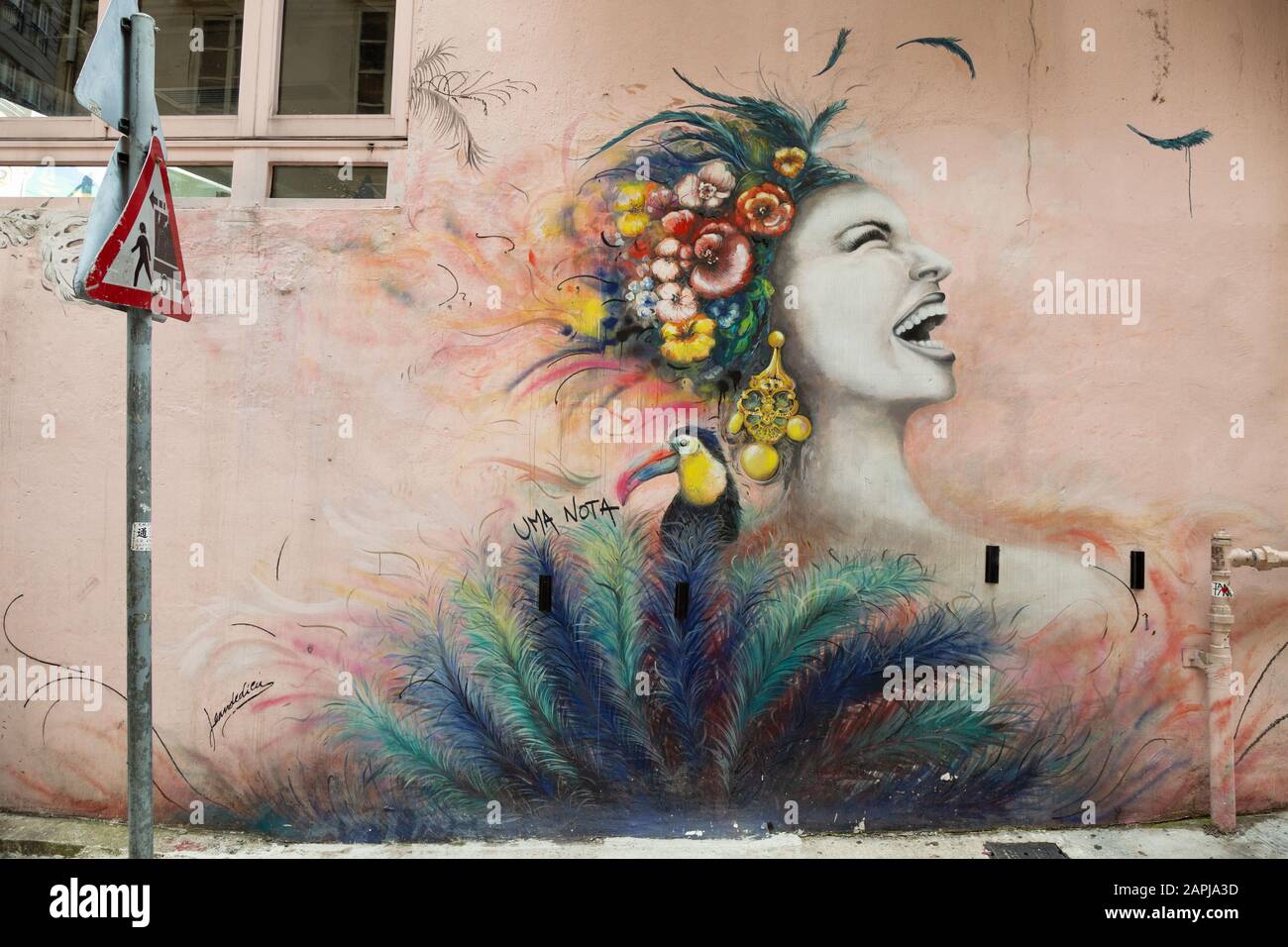 Colourful Hong Kong street art or murals, Soho Hong Kong Asia Stock ...