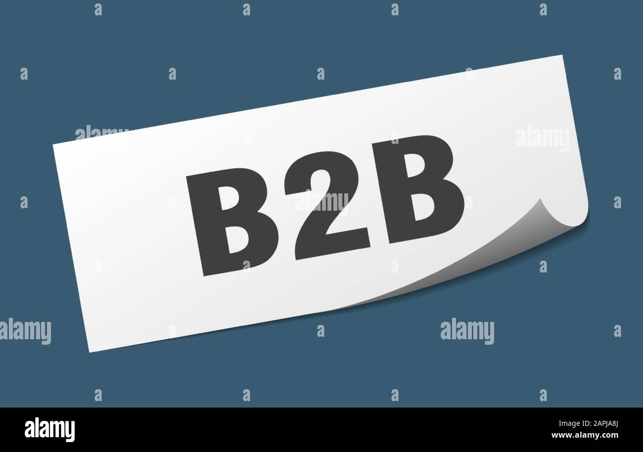 b2b sticker. b2b square sign. b2b. peeler Stock Vector Image & Art - Alamy