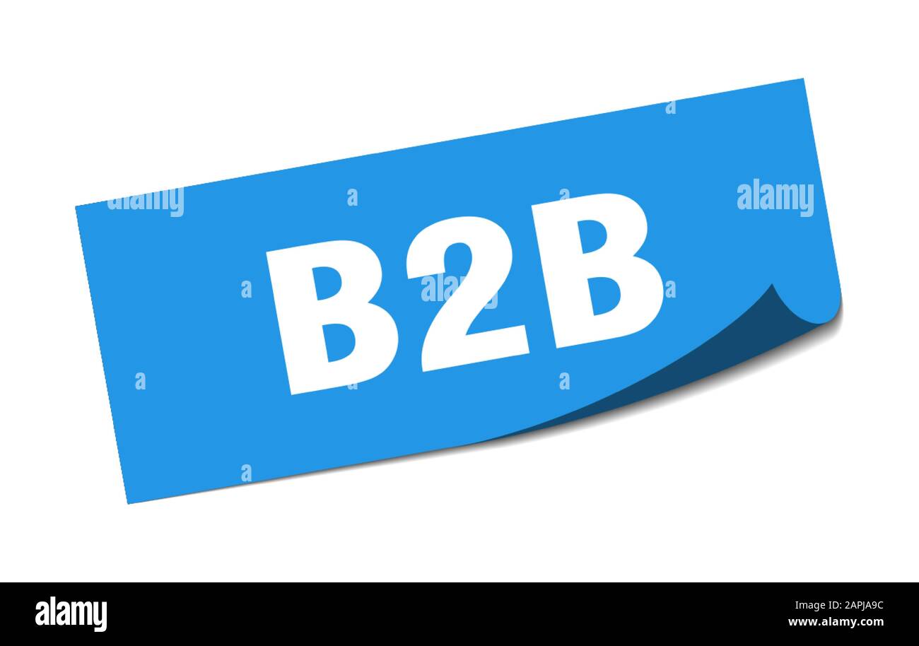 b2b sticker. b2b square sign. b2b. peeler Stock Vector Image & Art - Alamy