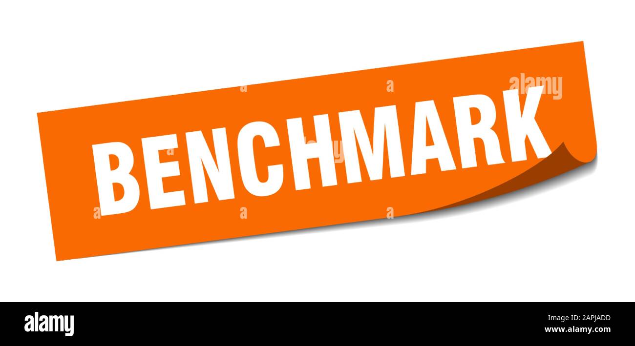 benchmark sticker. benchmark square sign. benchmark. peeler Stock ...
