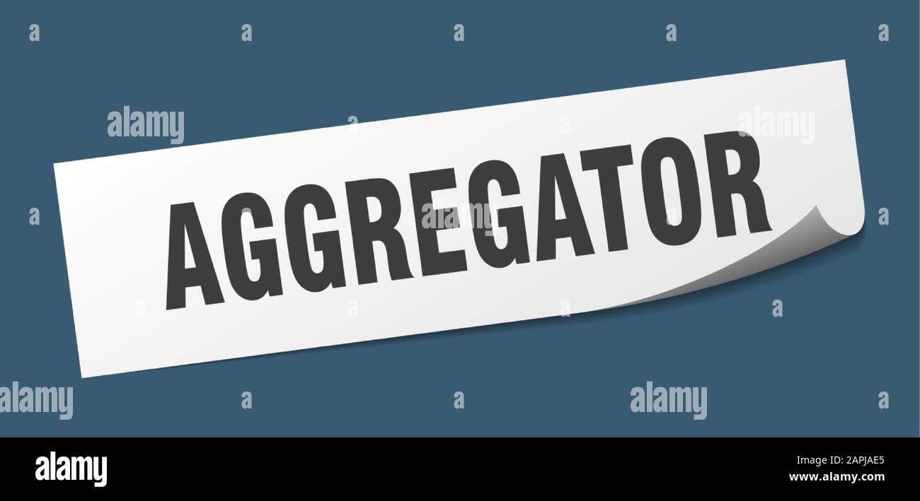 aggregator sticker. aggregator square sign. aggregator. peeler Stock ...