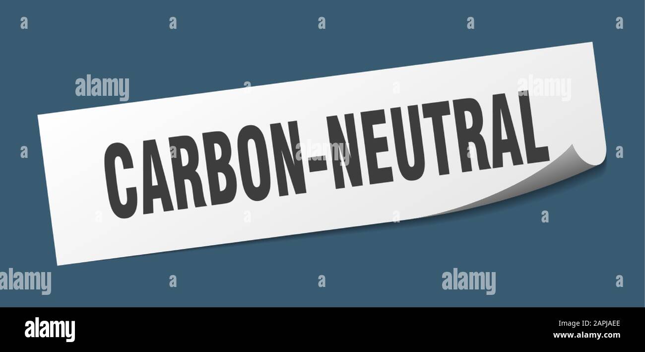 carbon-neutral sticker. carbon-neutral square sign. carbon-neutral ...