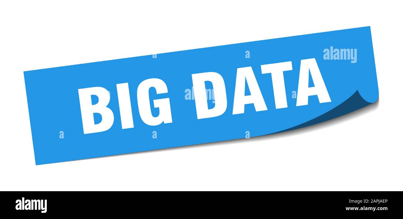 big data sticker. big data square sign. big data. peeler Stock Vector ...
