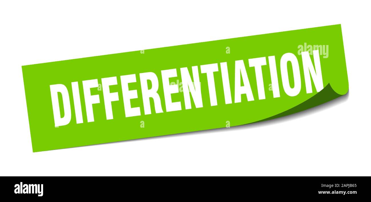 differentiation sticker. differentiation square sign. differentiation ...