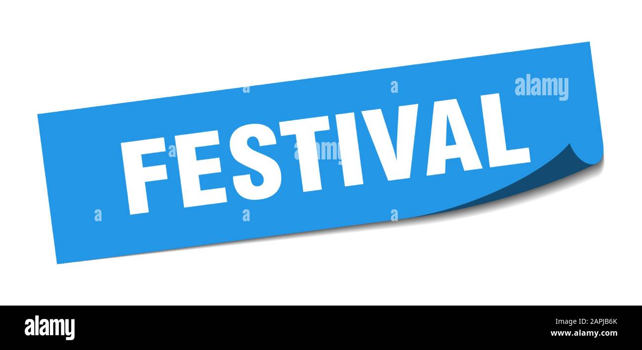 festival sticker. festival square sign. festival. peeler Stock Vector ...