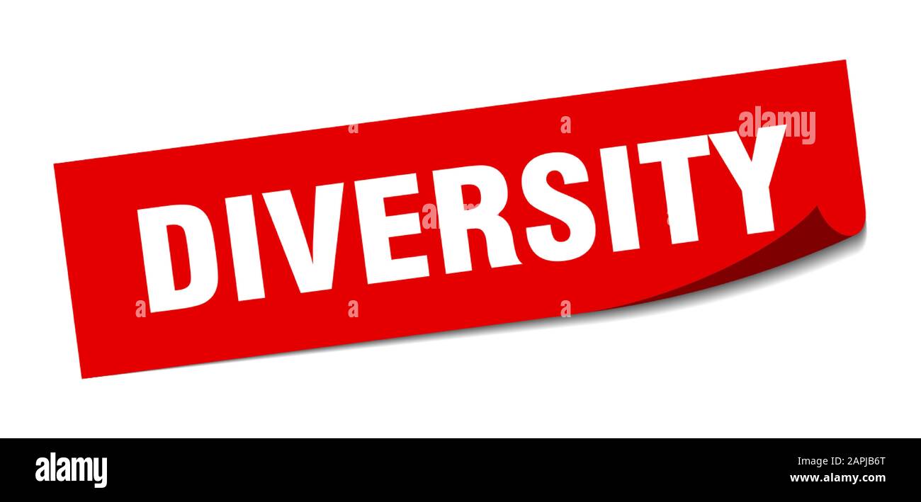 diversity sticker. diversity square sign. diversity. peeler Stock ...
